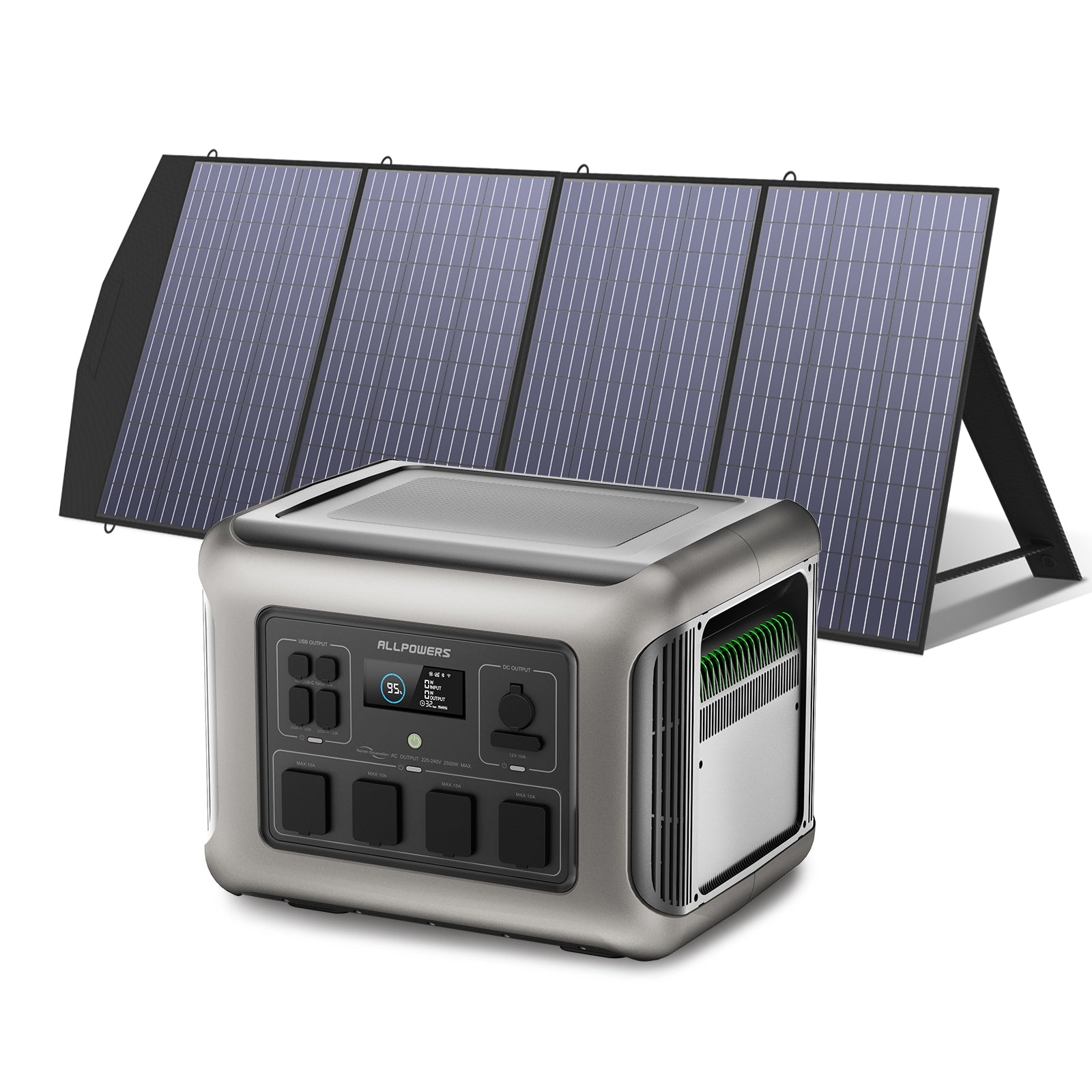 ALLPOWERS Solar Generator Kit 2500W (R2500 + SP033 200W Solar Panel ...